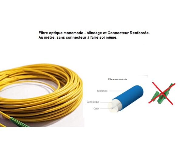 Fibre optique jaune monomode débit illimité OS1/OS2 simplex