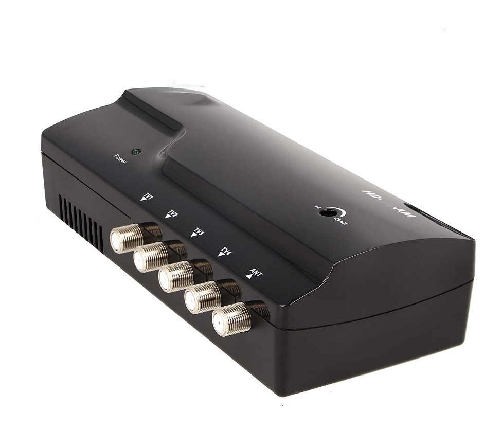 Amplificateur booster signal coaxial 4 sorties 25db